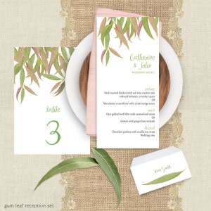 Gum Leaf Printable Wedding Invitation Suite - Forest, Bush, Gum Tree ...