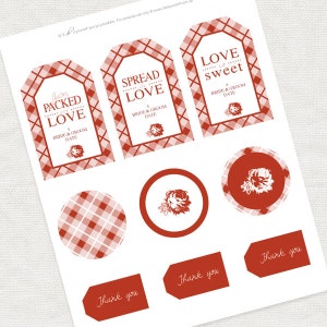 Wedding Favor Jam Jar Labels Printable Editable File Spread the Love ...