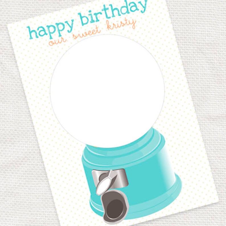 Gumball Machine Fingerprint Guest Book Printable File | Etsy