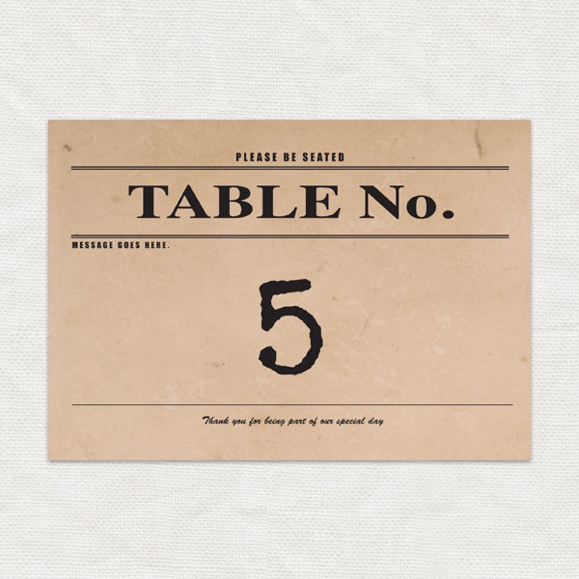 Telegram Printable Table Numbers Download Vintage Style | Etsy