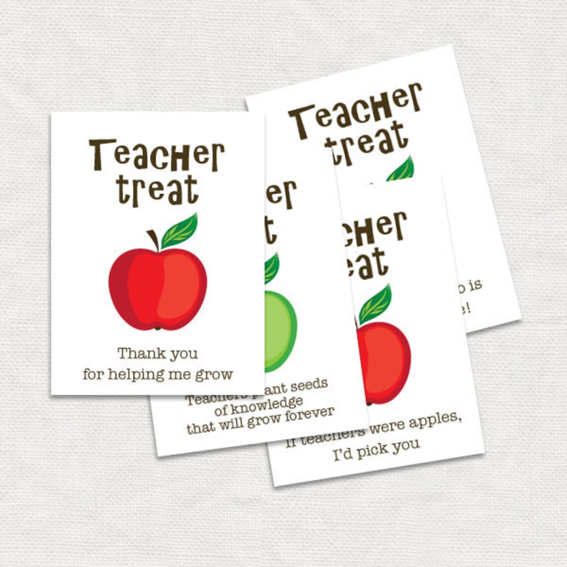 Teacher Thank You Gift Tags Printable Diy Download Teacher - Etsy