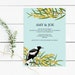 Australian Wedding Invitation Magpie and Wattle Printable - Etsy