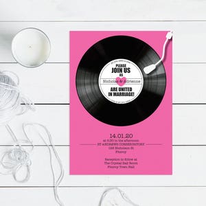 Record Wedding Invitation - PRINTABLE - Music Themed Wedding ...