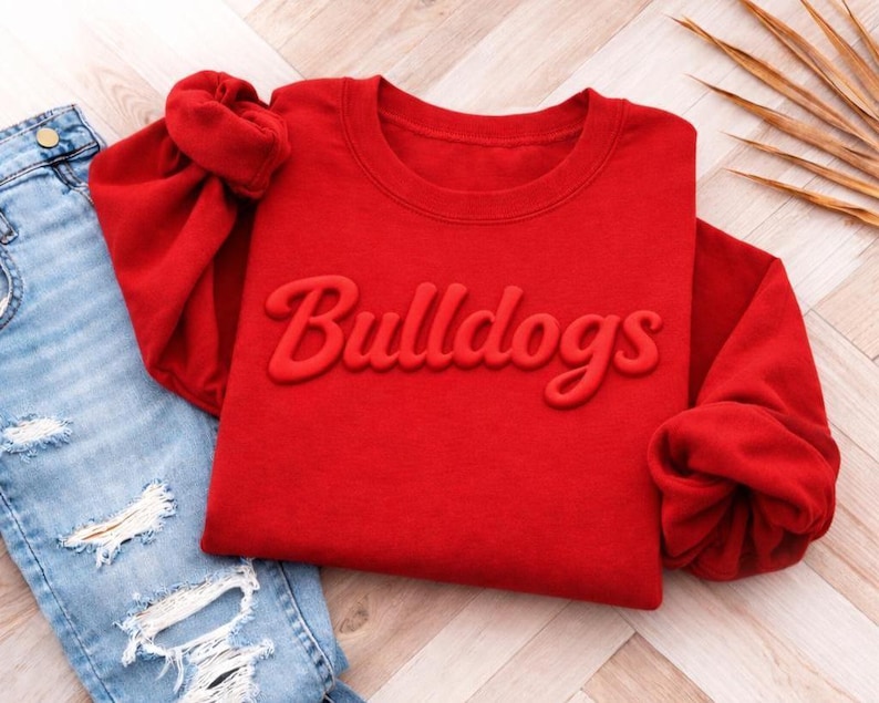 Custom Puff Print Team Name Sweatshirt, Personalized Puff Writing for ...