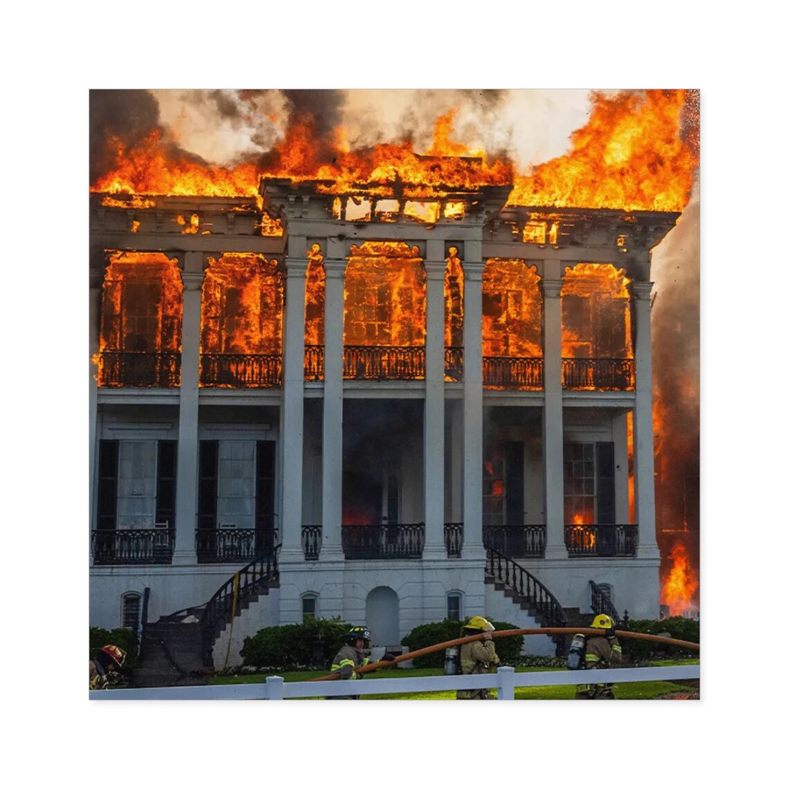 Nottoway Plantation Square Stickers, Design for Outdoor or Indoor Home ...