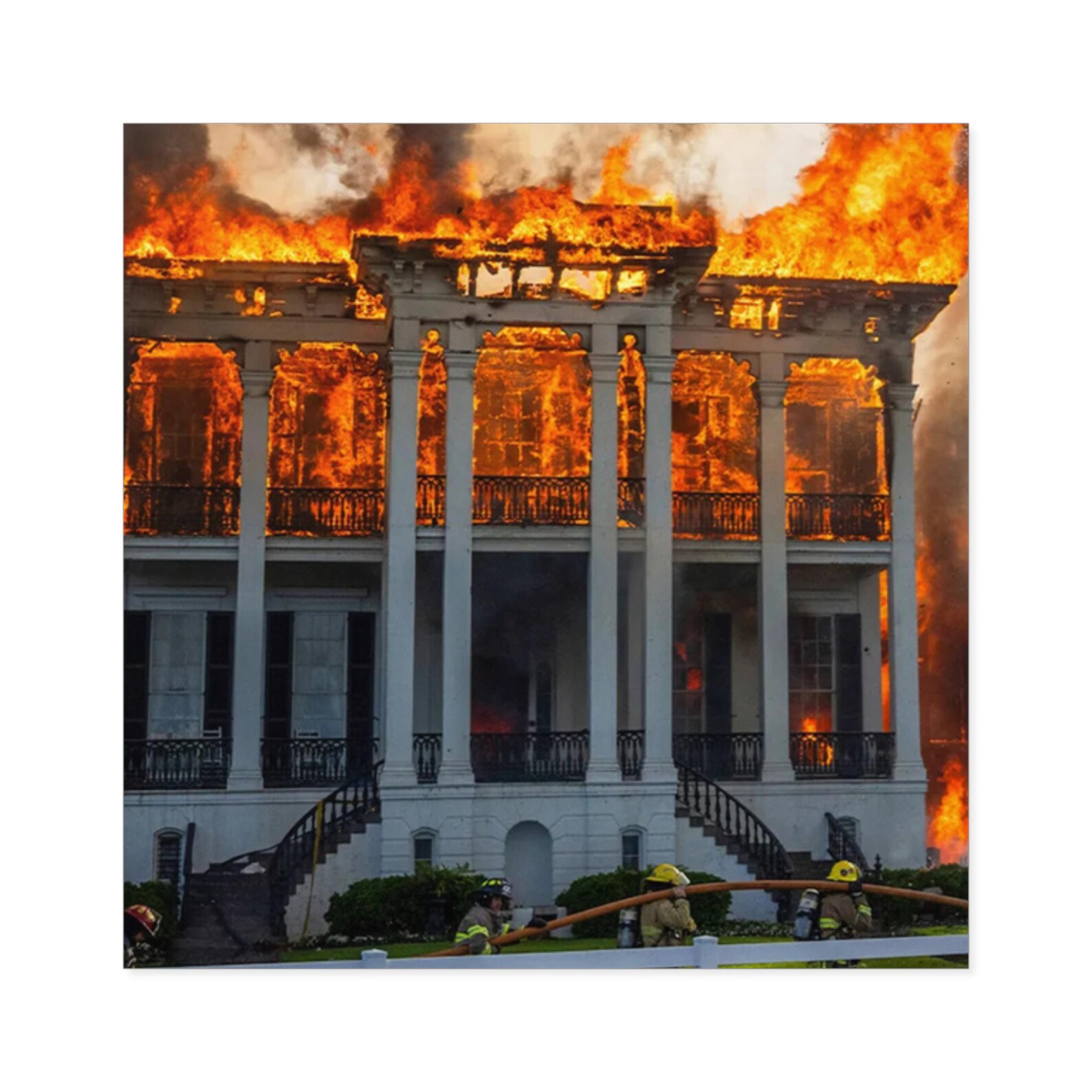 Nottoway Plantation Square Stickers, Design for Outdoor or Indoor Home ...