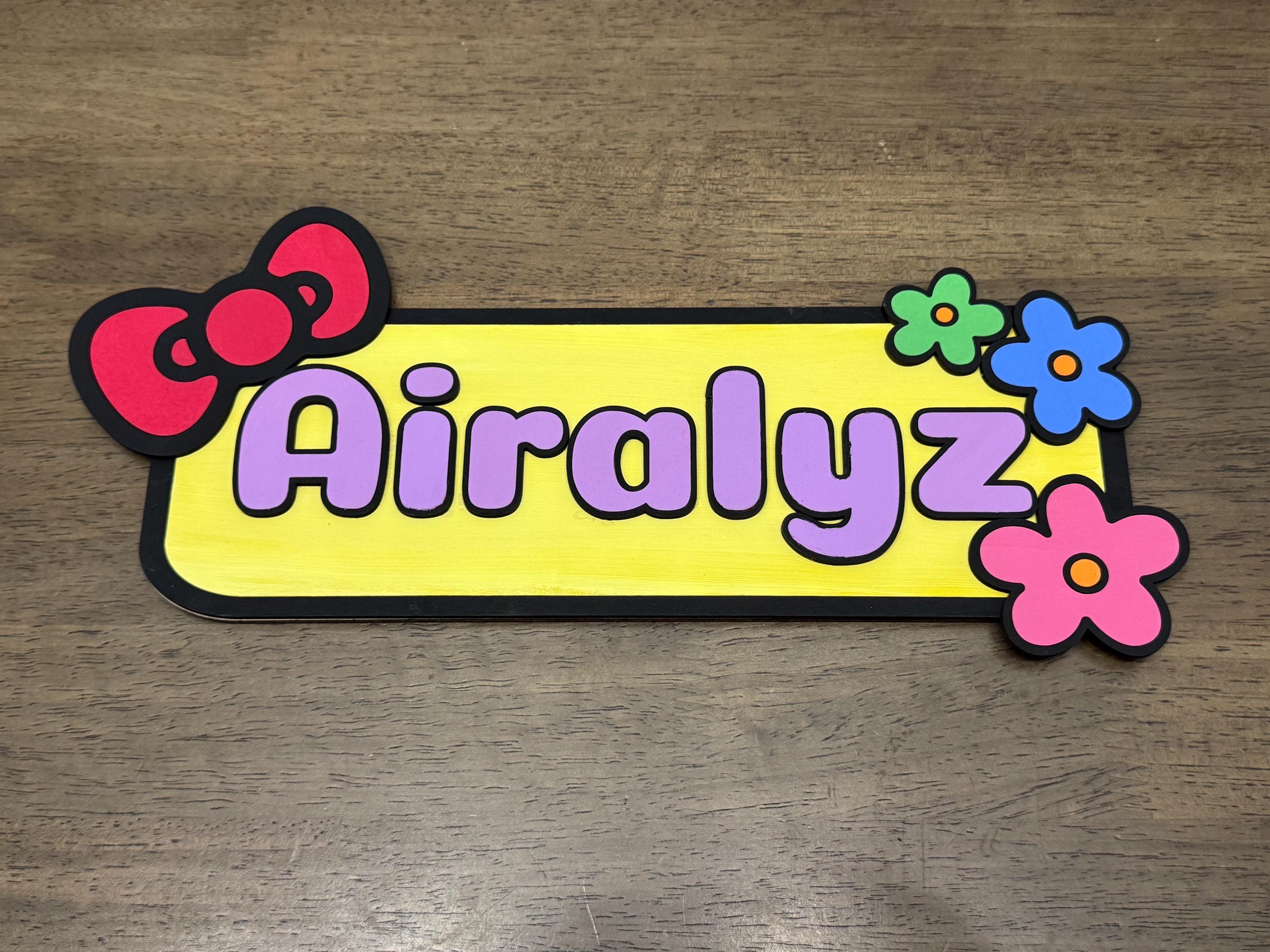 Personalized Hello Kitty Door Hanger: Handmade Bedroom Decor - Etsy