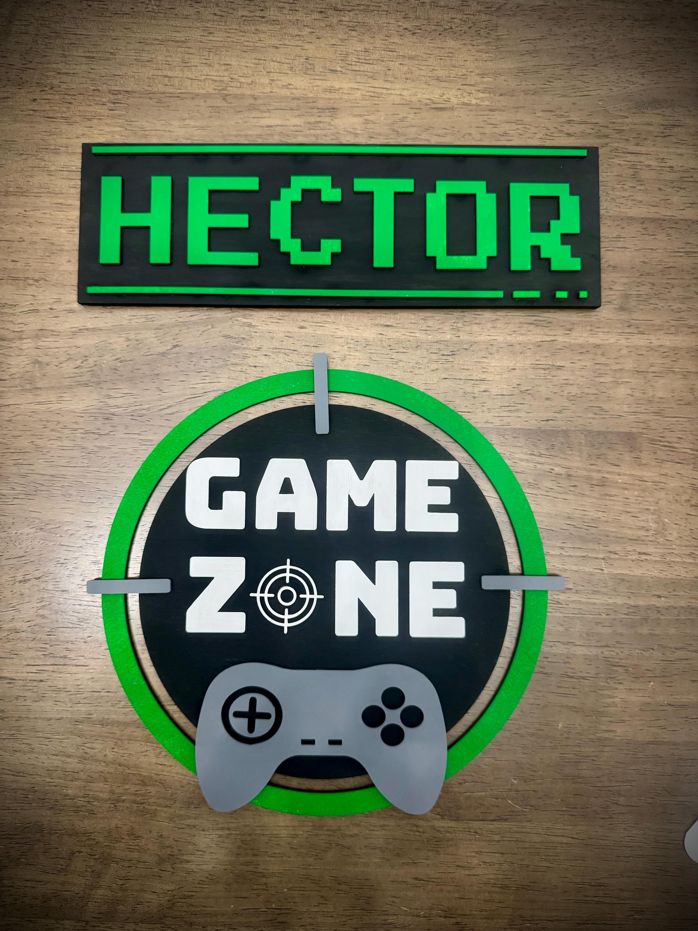 Personalized Gaming Theme Bedroom Door Hanger. Personalized Door Sign ...