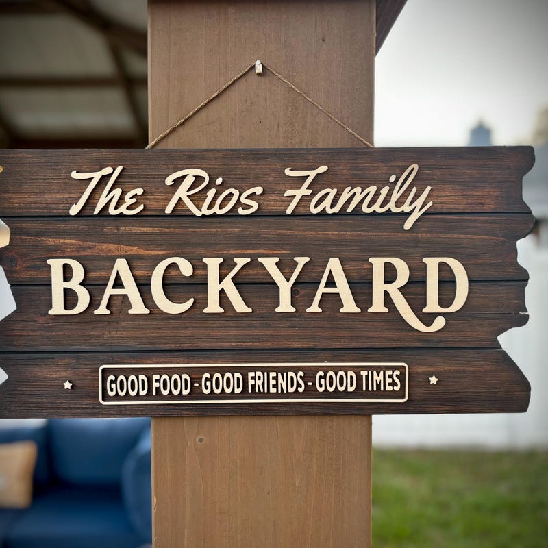 Backyard Signs - Etsy