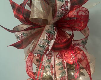 Large Truck Tree Topper, Farmhouse Topper, Christmas Tree Decor, Red ...