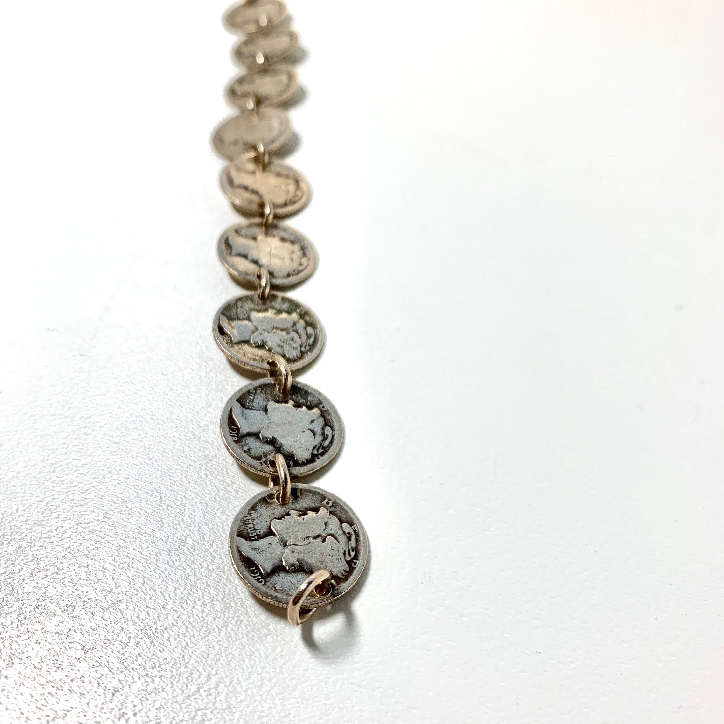 Vintage Silver Mercury Dime Bracelet - Etsy
