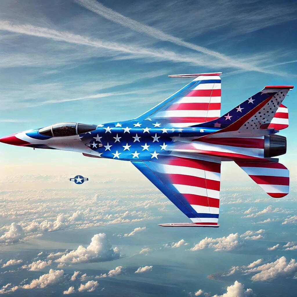 Fighter Plane With Flag Colors - Etsy