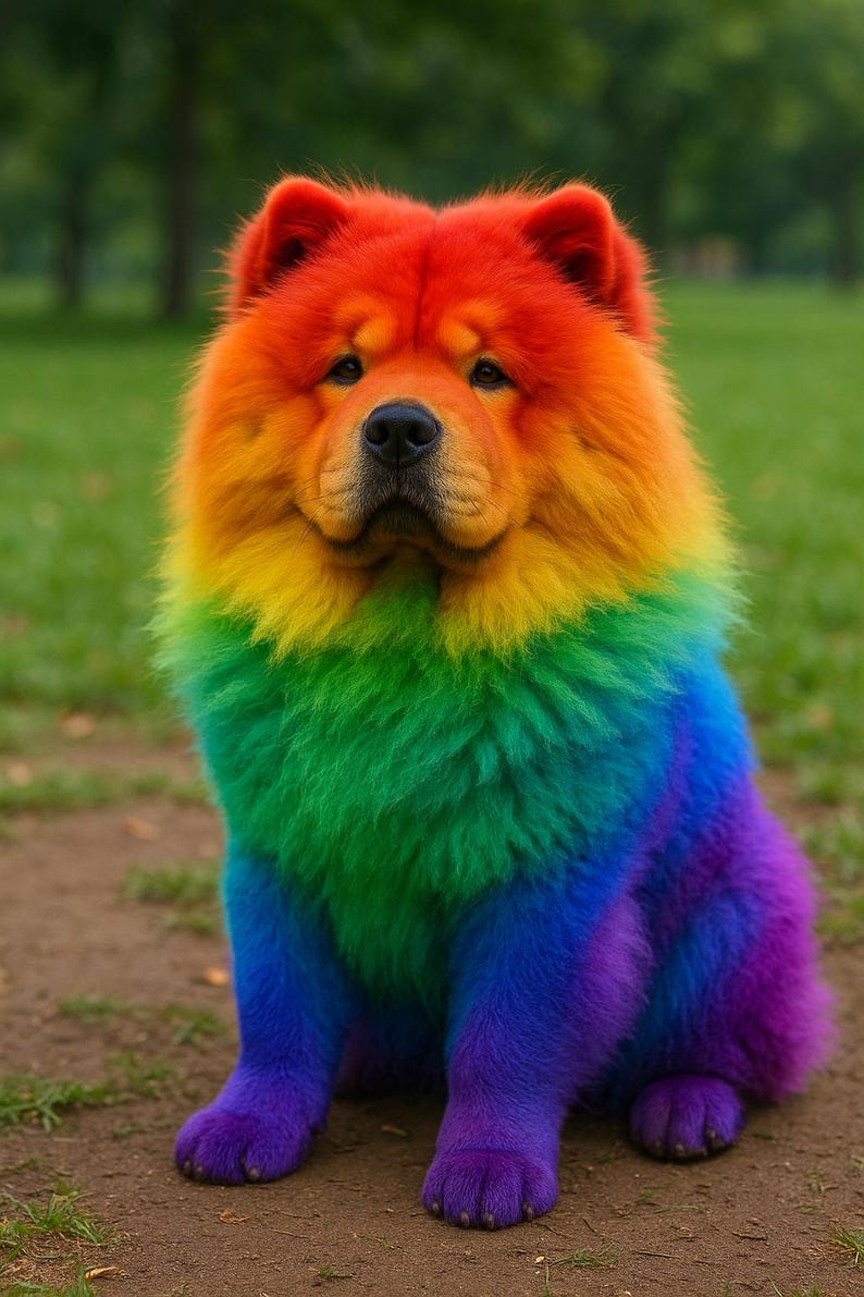 Chow Chow Rainbow Colors - Etsy