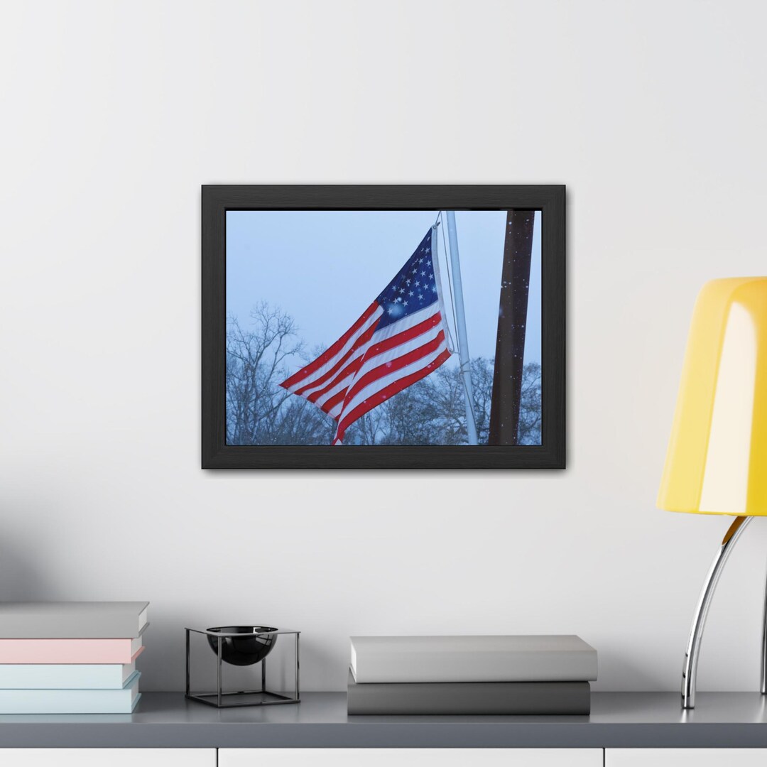 American Flag Framed Poster - Etsy