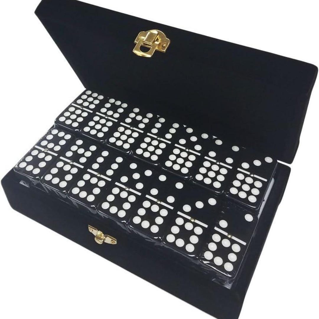 Double 9 Domino Set (55 Tiles) Jumbo Tournament Size With Spinners in ...