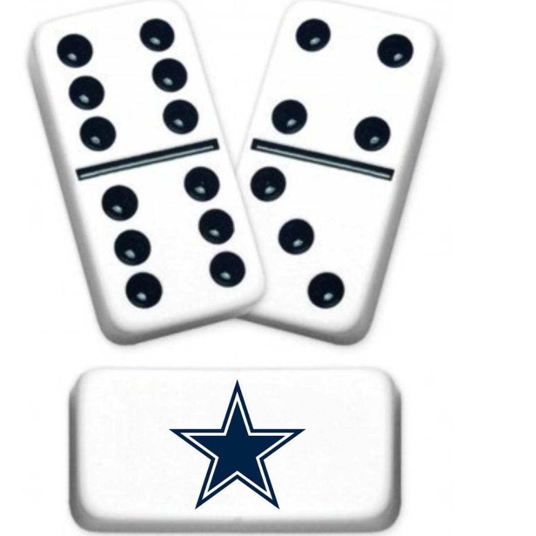 Dallas Cowboys Jumbo Double Six Dominoes in Velvet Box (official ...