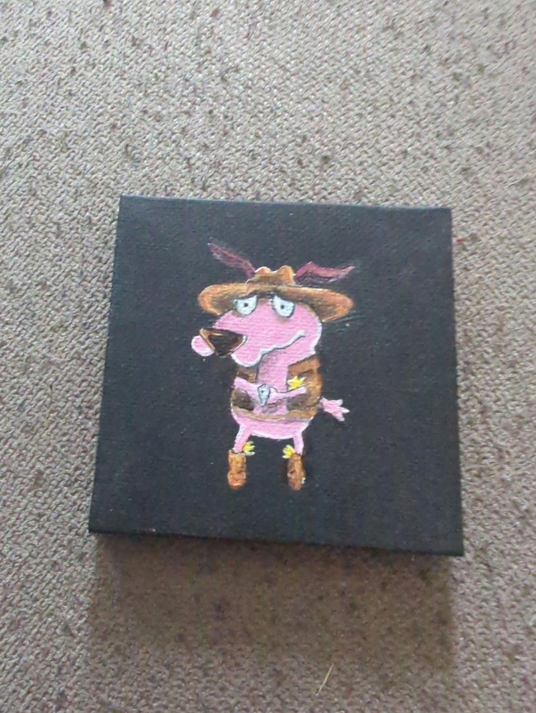 Courage the Cowardly Dog sheriff Painting - Etsy
