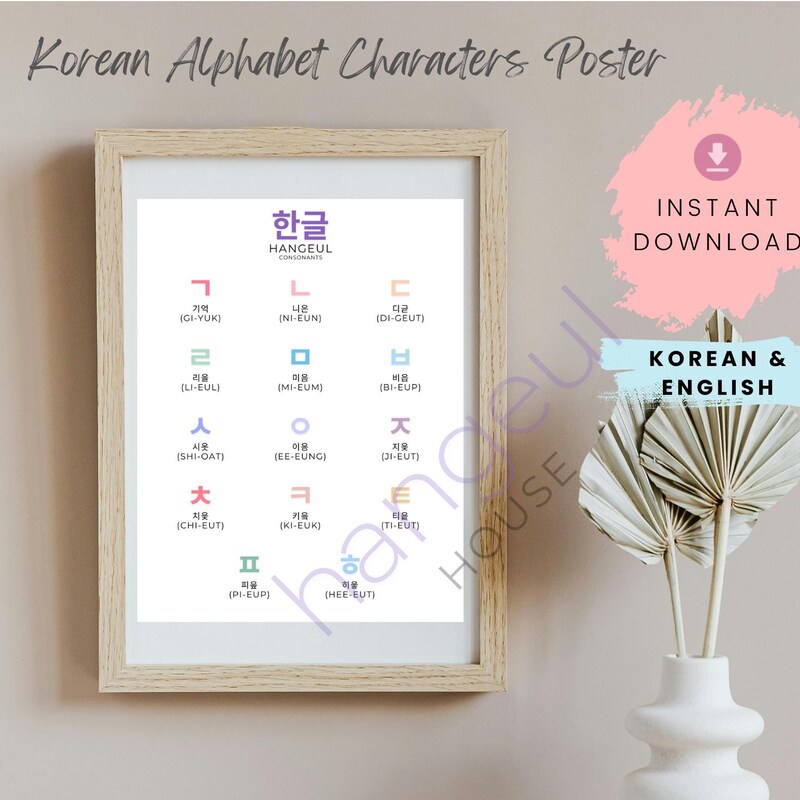 Korean Educational Poster - Etsy