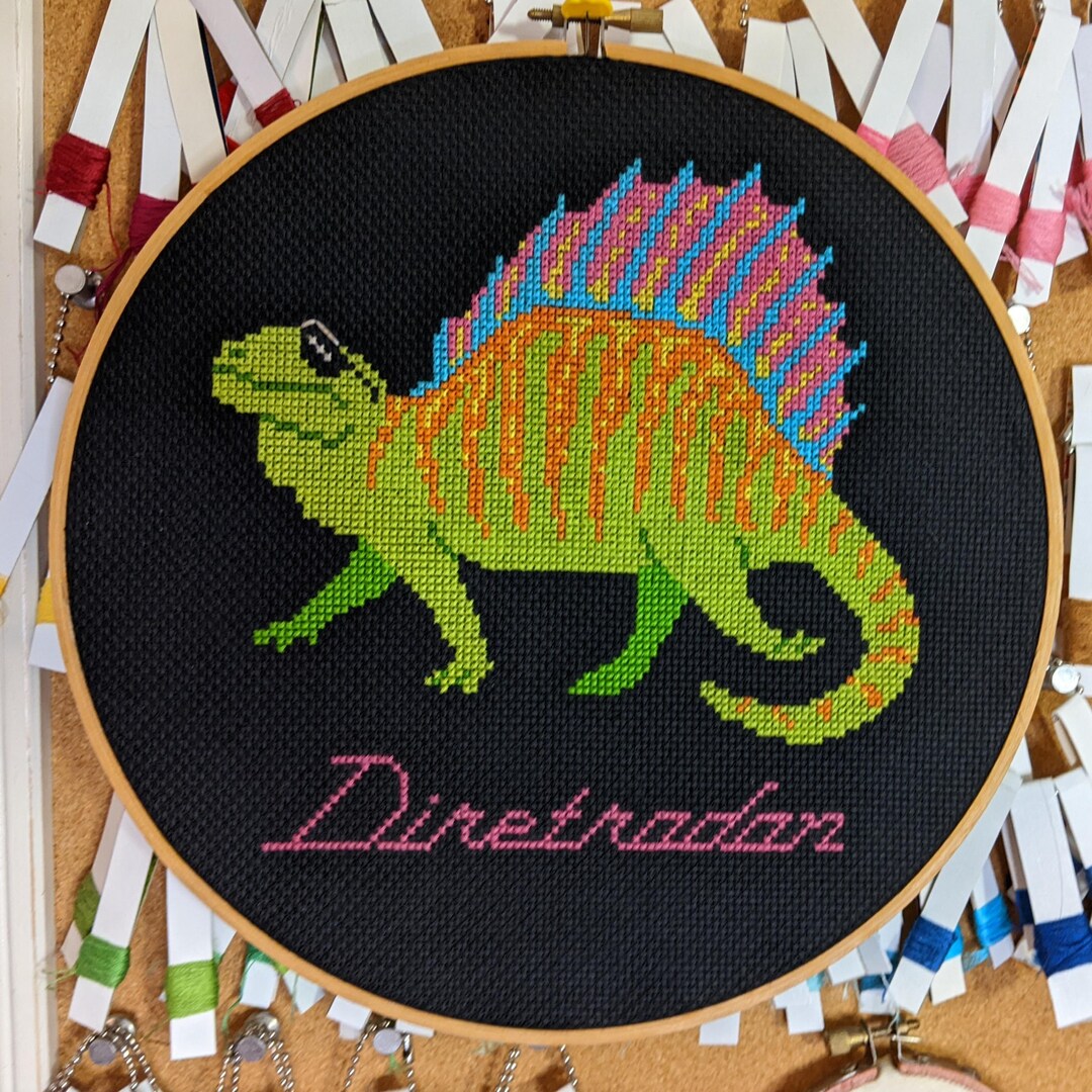 Dimetrodon Cross Stitch PDF Pattern - Etsy
