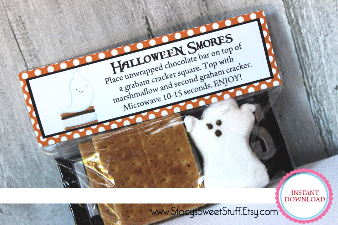 Halloween Smores Treat Bag Toppers, Halloween S'mores Bag Topper ...