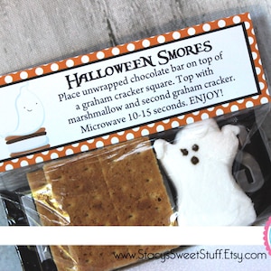 Halloween Smores Treat Bag Toppers, Halloween S'mores Bag Topper ...