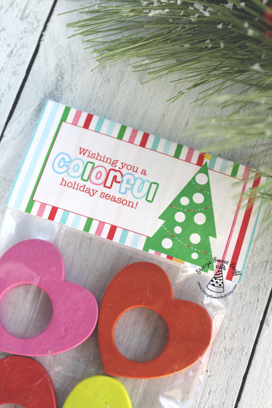 Christmas Bag Topper, Crayon Christmas Bag Topper, Printable Bag Topper ...