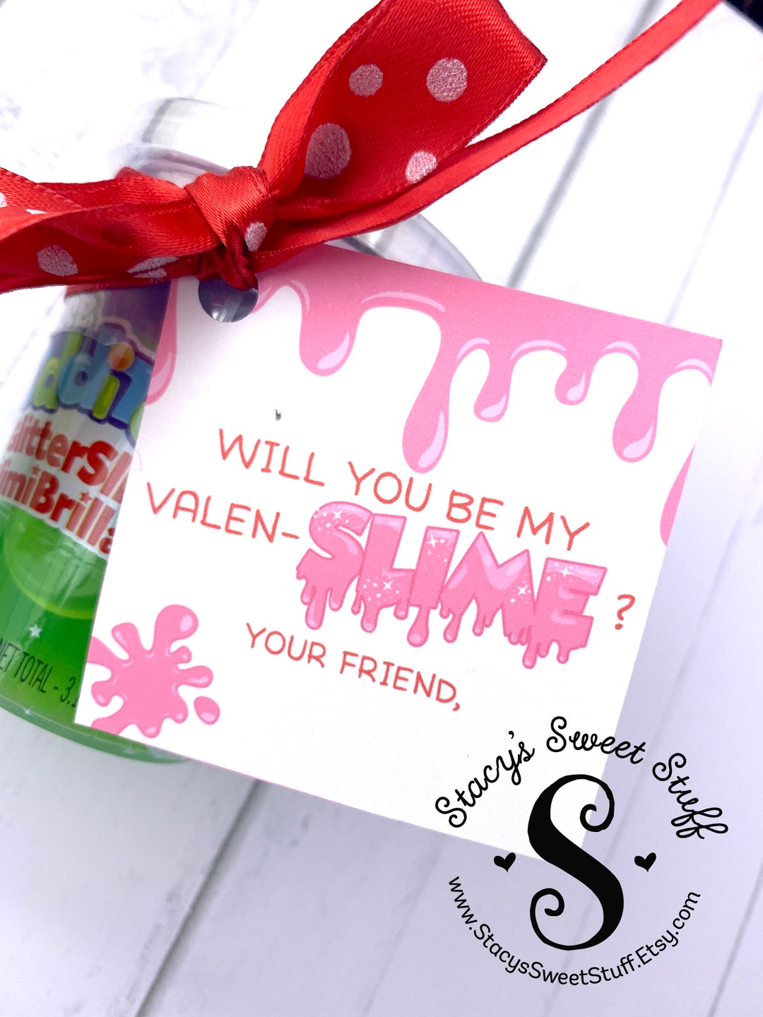 Valentine Slime Tag, DIY, Printable, Instant Download, Slime Tag - Etsy
