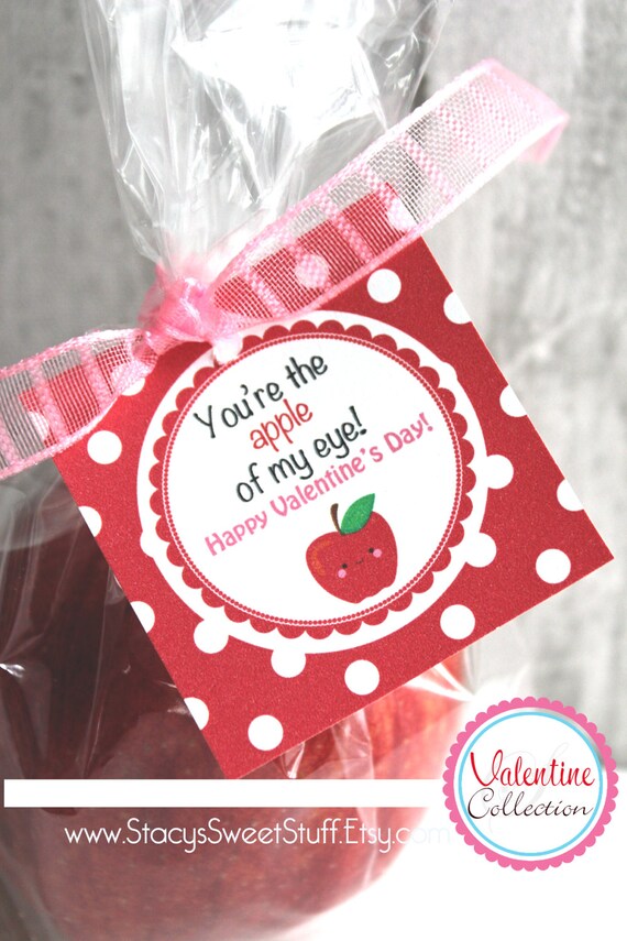 Apple Valentine, Apple of my Eye Valentine, Printable Valentine, DIY ...