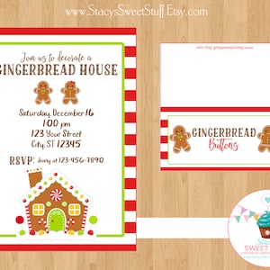 Gingerbread House Invitation, Gingerbread House Invite, Gingerbread ...