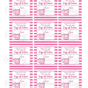 Hot Chocolate Valentine, Valentine Tag, Cup of Cocoa, Hot Chocolate ...