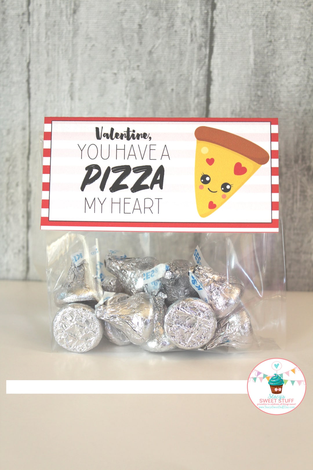 Pizza Valentine, Valentine Bag Topper, Printable Valentine, School ...