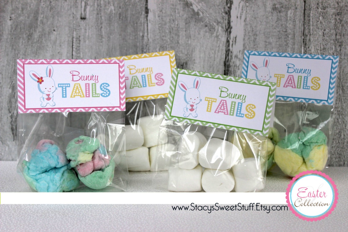 Easter Bag Topper Bunny Tails Printable Easter - Etsy