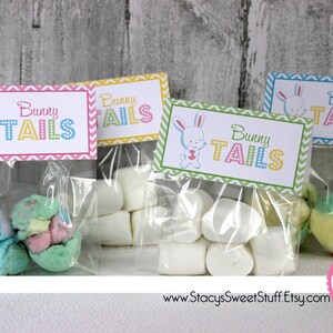 Easter Bag Topper, Bunny Tails, Printable Easter - Etsy