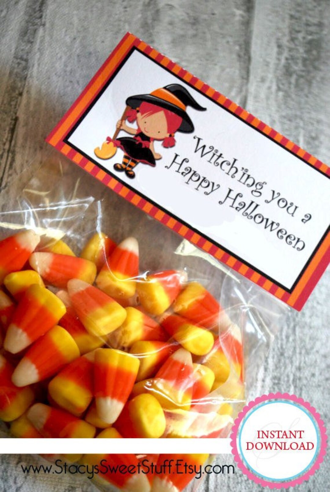Halloween Bag Topper, Witch Bag Topper, Halloween Treat Bag, Printable ...