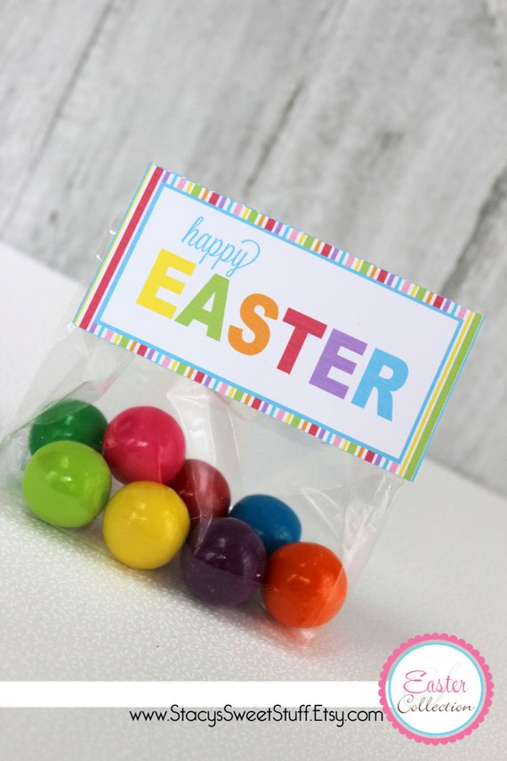 Easter Bag Topper, Printable Bag Topper, Easter treat bag, school treat ...