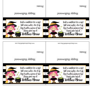 Halloween Bag Topper, Witches Brew, School Halloween Treat, Halloween ...