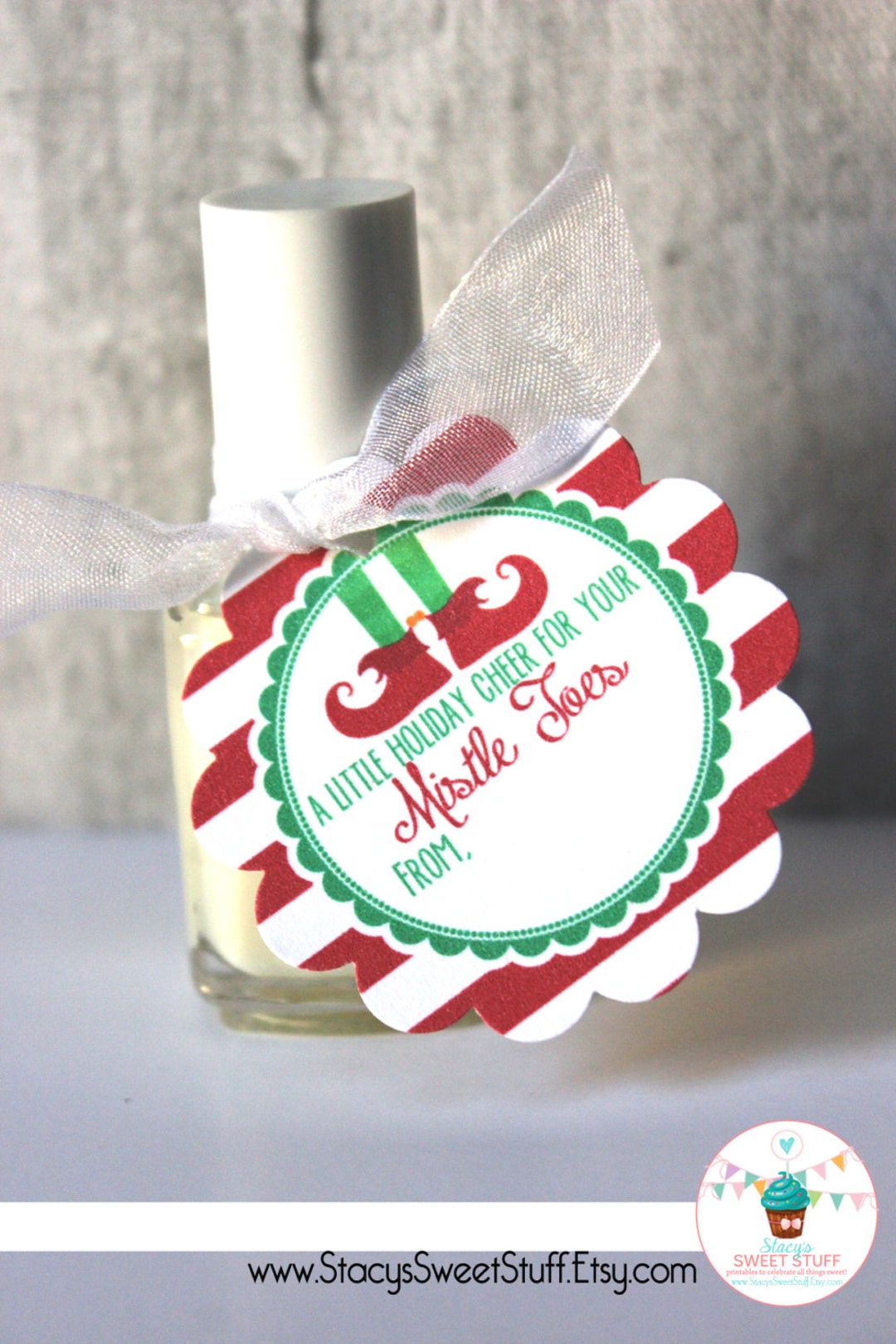 Mistle Toes Nail Polish Christmas Tag, Mistle Toes Tag, Christmas Tag ...
