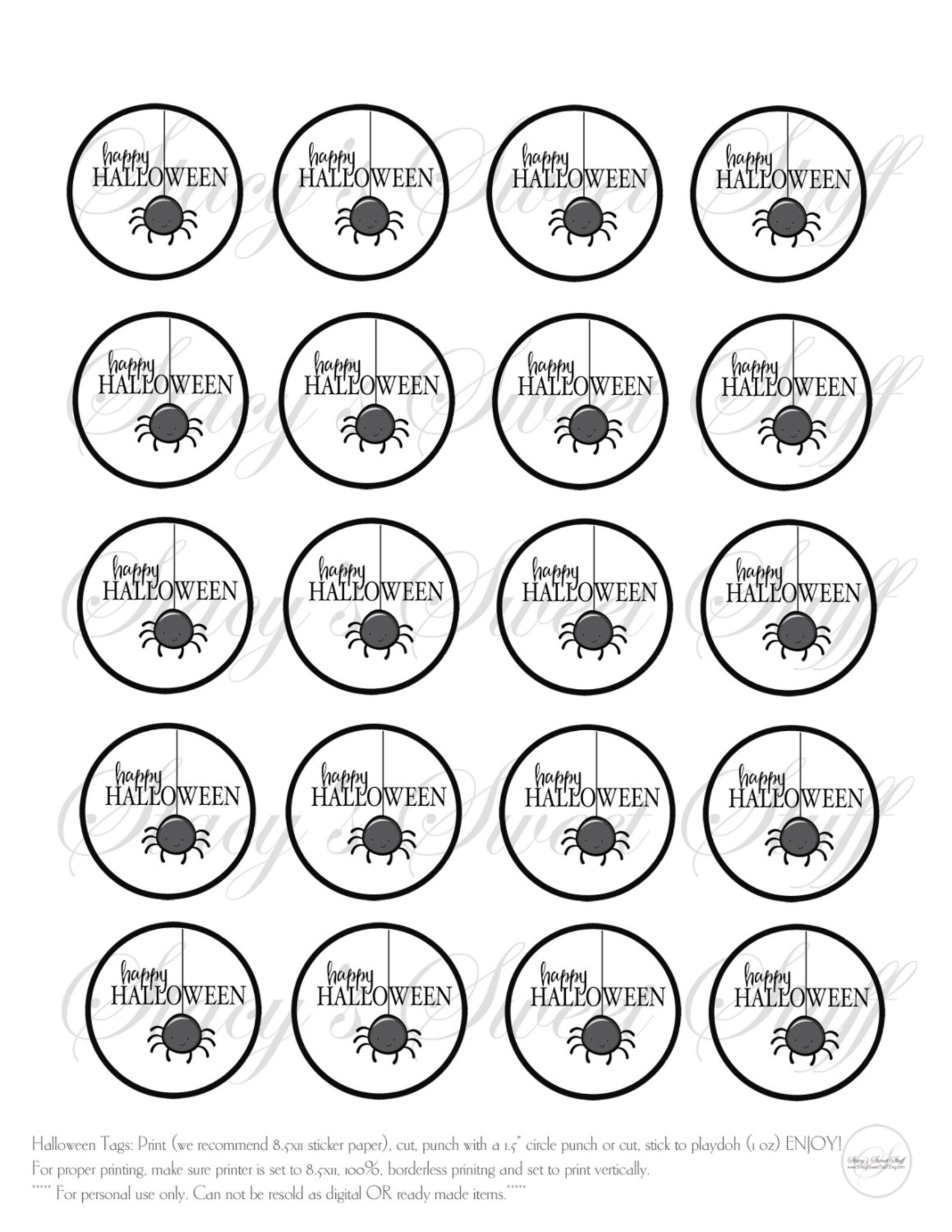 Halloween Play-doh Sticker Halloween Treat Halloween - Etsy