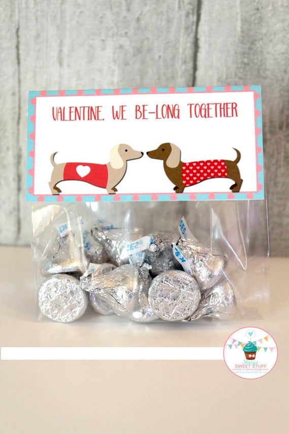 Dog Valentine, Valentine Bag Topper, Printable Valentine, School ...