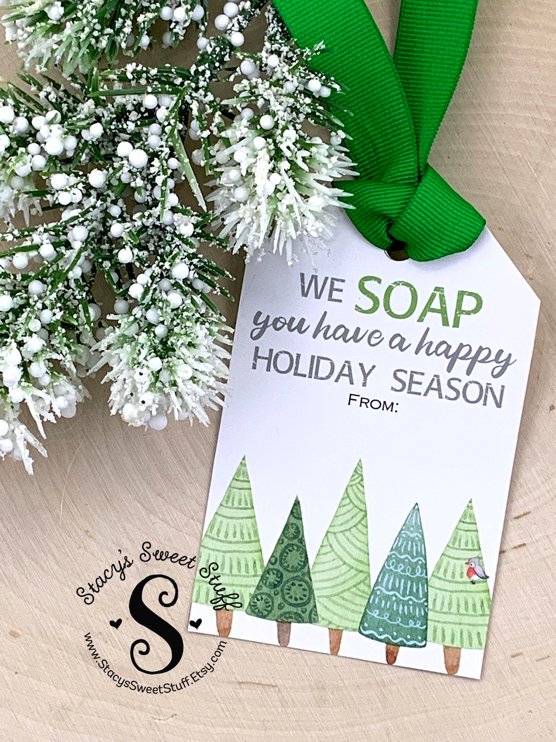 Soap Gift Tag Holiday Soap Tag Teacher Gift Printable Gift | Etsy
