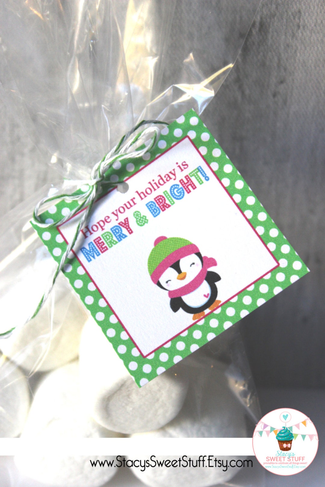 Penguin Christmas Tag, Printable Holiday Tag, Printable Christmas Tag ...