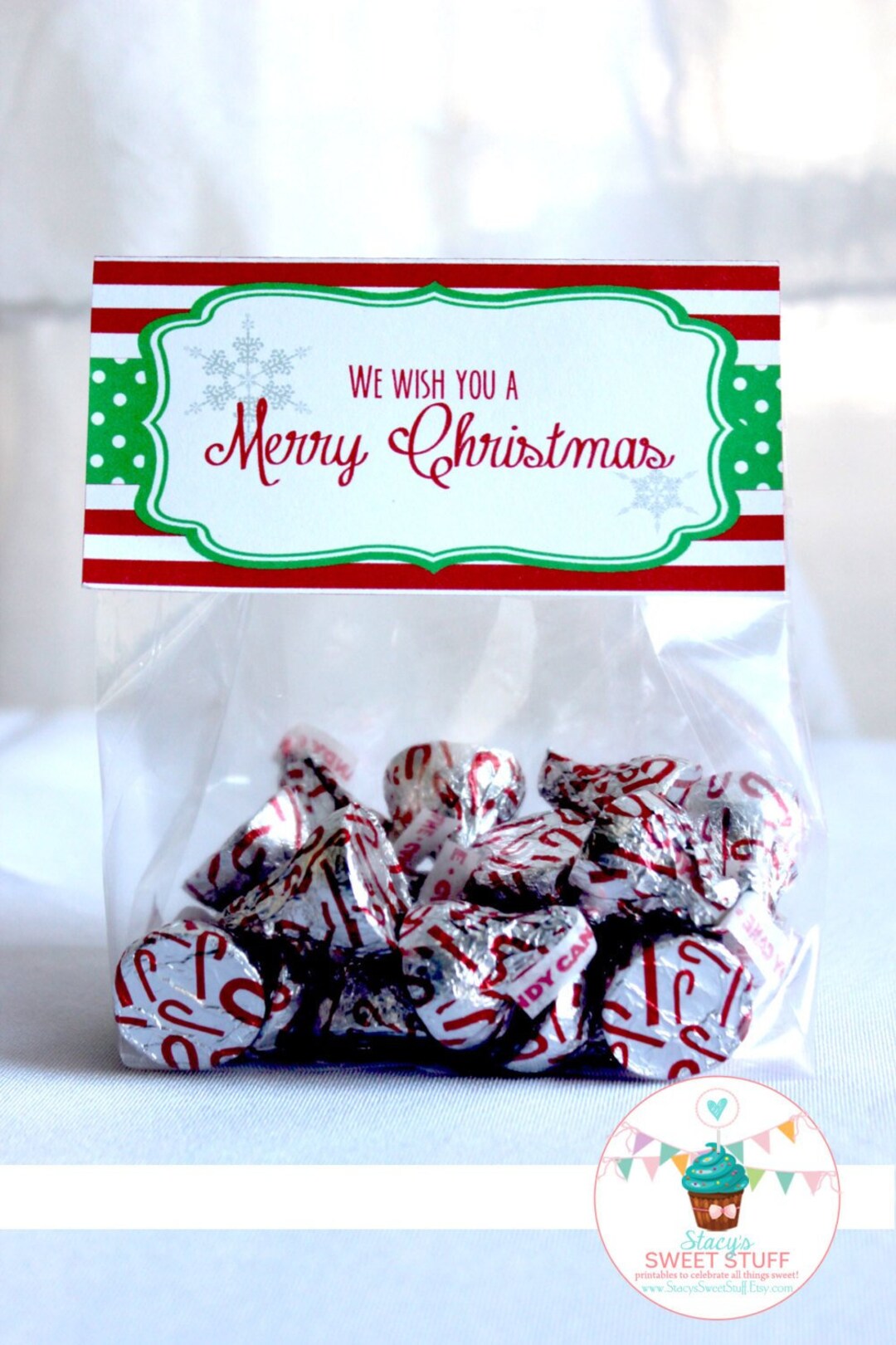 Christmas Bag Topper, Merry Christmas Bag Topper, Printable Christmas ...