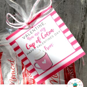 Hot Chocolate Valentine, Valentine Tag, Cup of Cocoa, Hot Chocolate ...