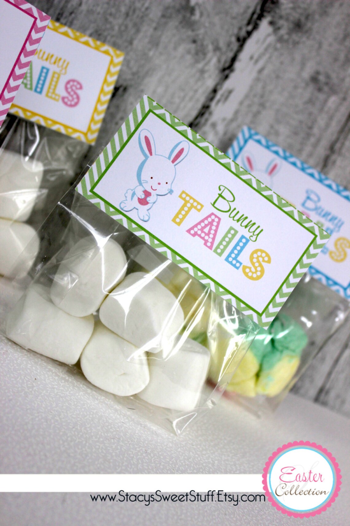 Easter Bag Topper Bunny Tails Printable Easter - Etsy