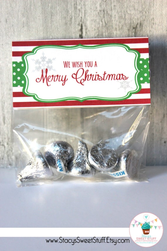 Christmas Bag Topper, Merry Christmas Bag Topper, Printable Christmas ...