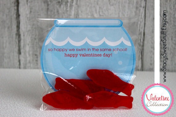 Fishbowl Valentine, Printable fish bowl valentine, so glad we swim in ...
