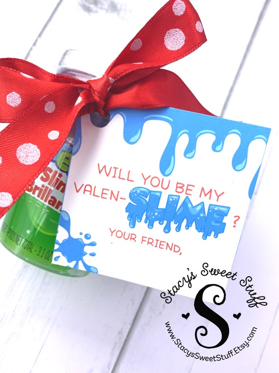Valentine Slime Tag, DIY, Printable, Instant Download, Slime Tag by ...