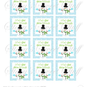 Snowman Tag, Printable Snowman Tag, Holiday Tag, Printable Holiday Tag ...