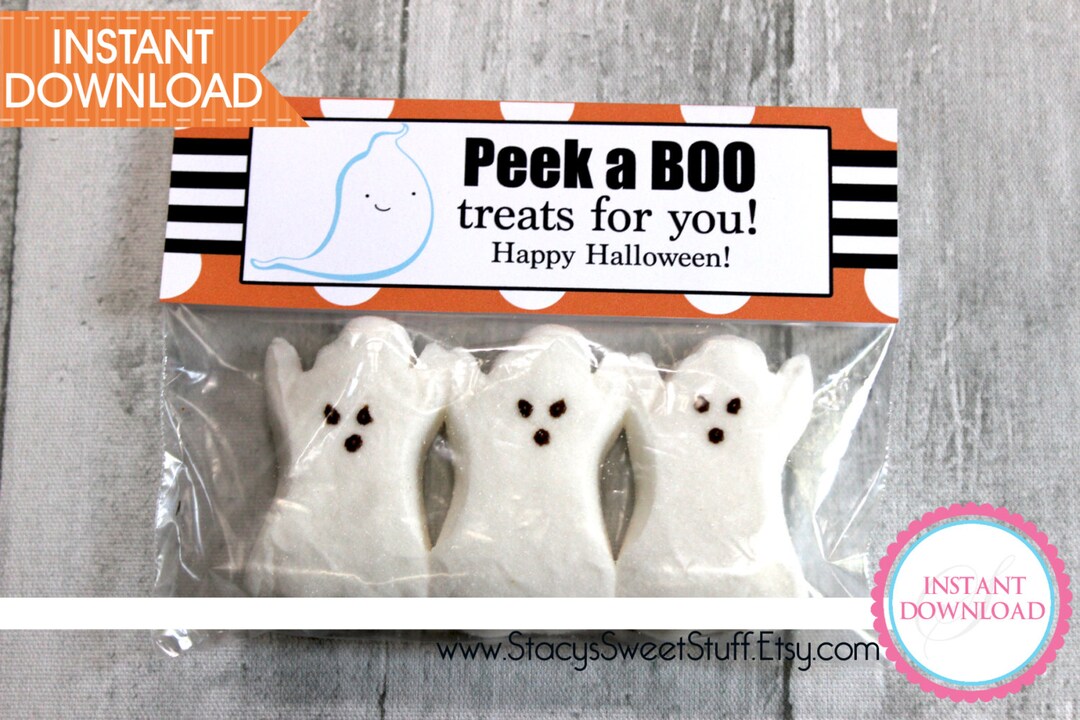 Halloween Bag Topper, Halloween Treat Bag Topper, Printable Halloween ...