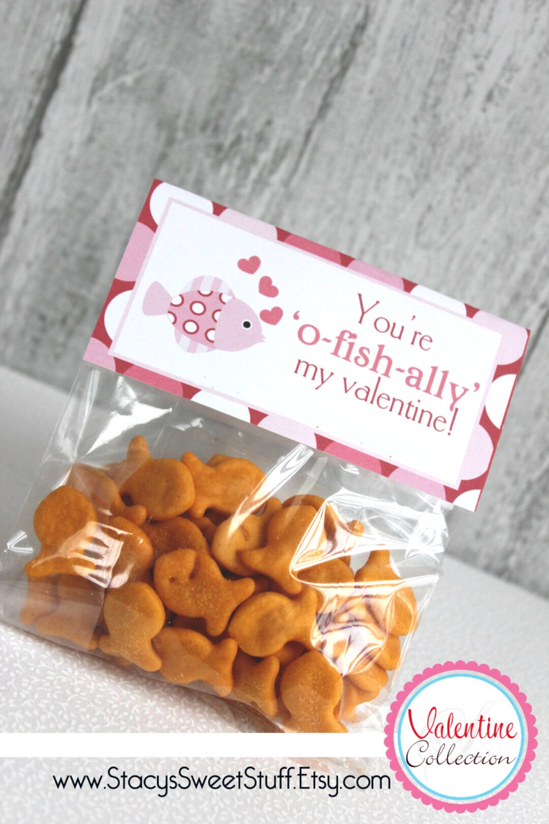 Fish Valentine, Goldfish Valentine, Printable Valentine Bag Topper ...
